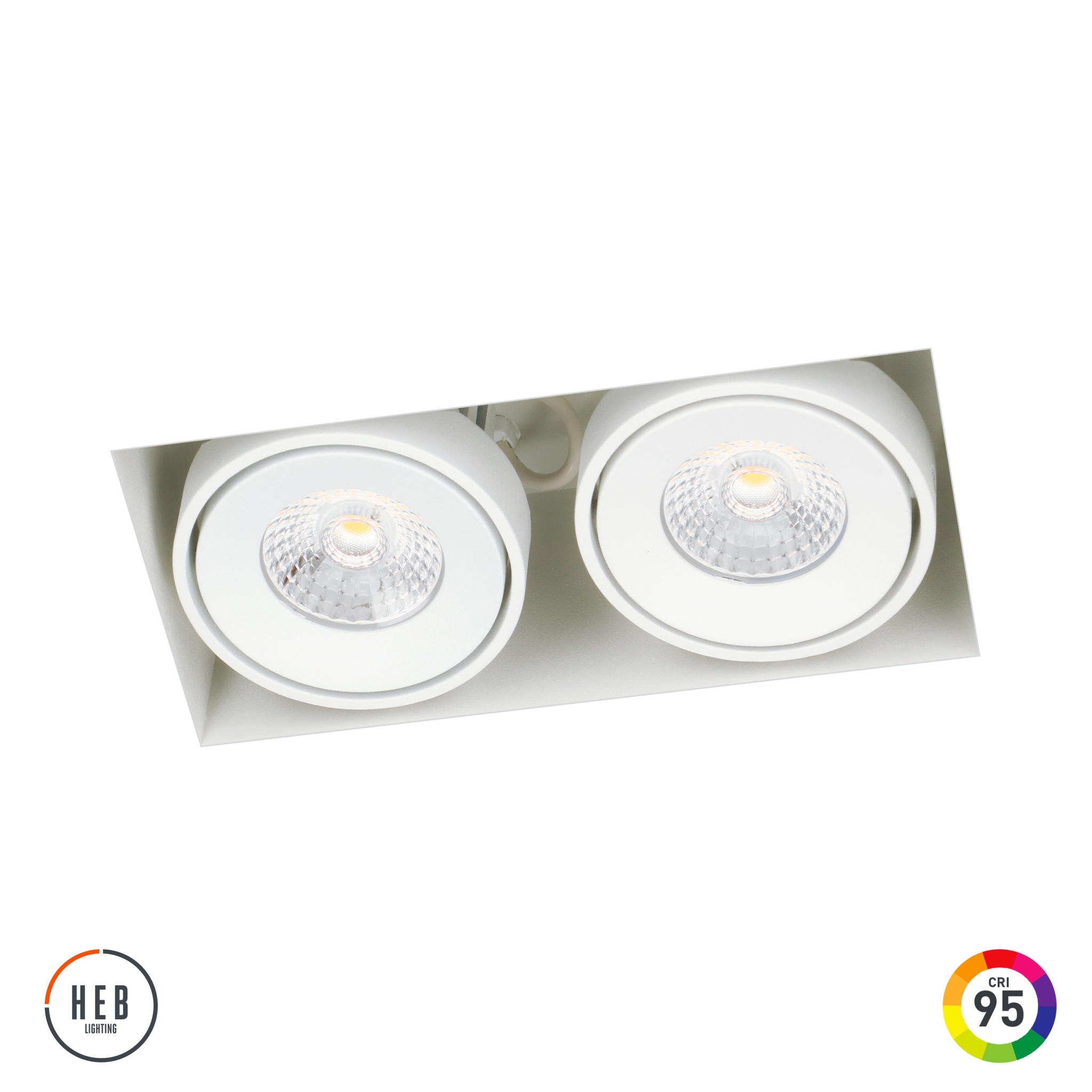 Trimless spot Tetragon 2L-wit - HEB lighting